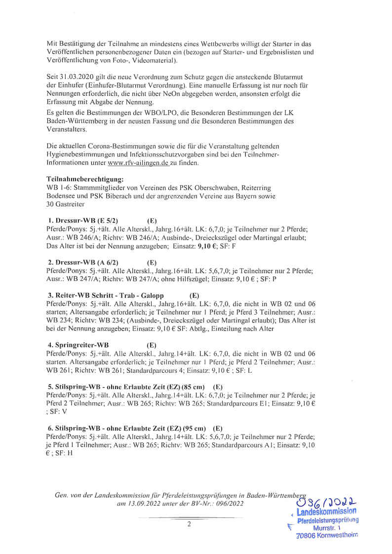 23.10.2022 Highlight - Sport unser WBO-Reitertag des RFV Ailingen e.V ...